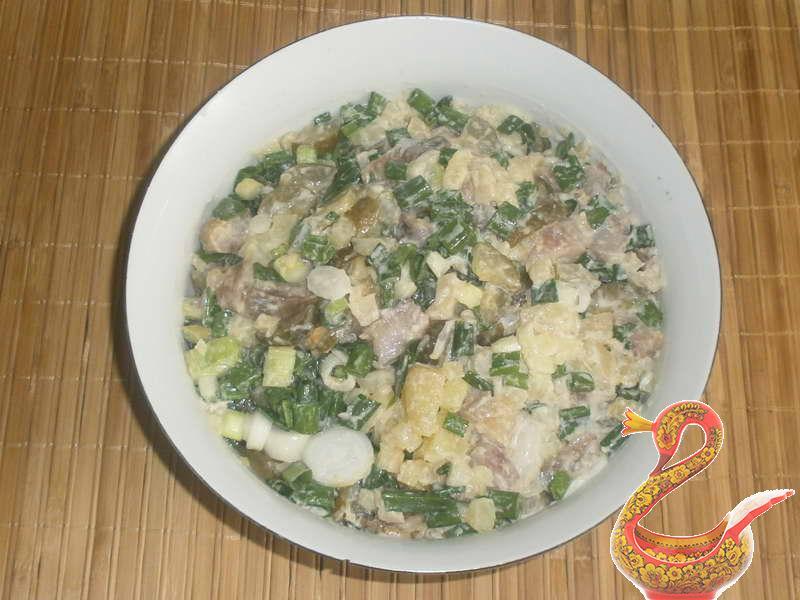 Russian potato salad recipe with hering - Exoticpovar